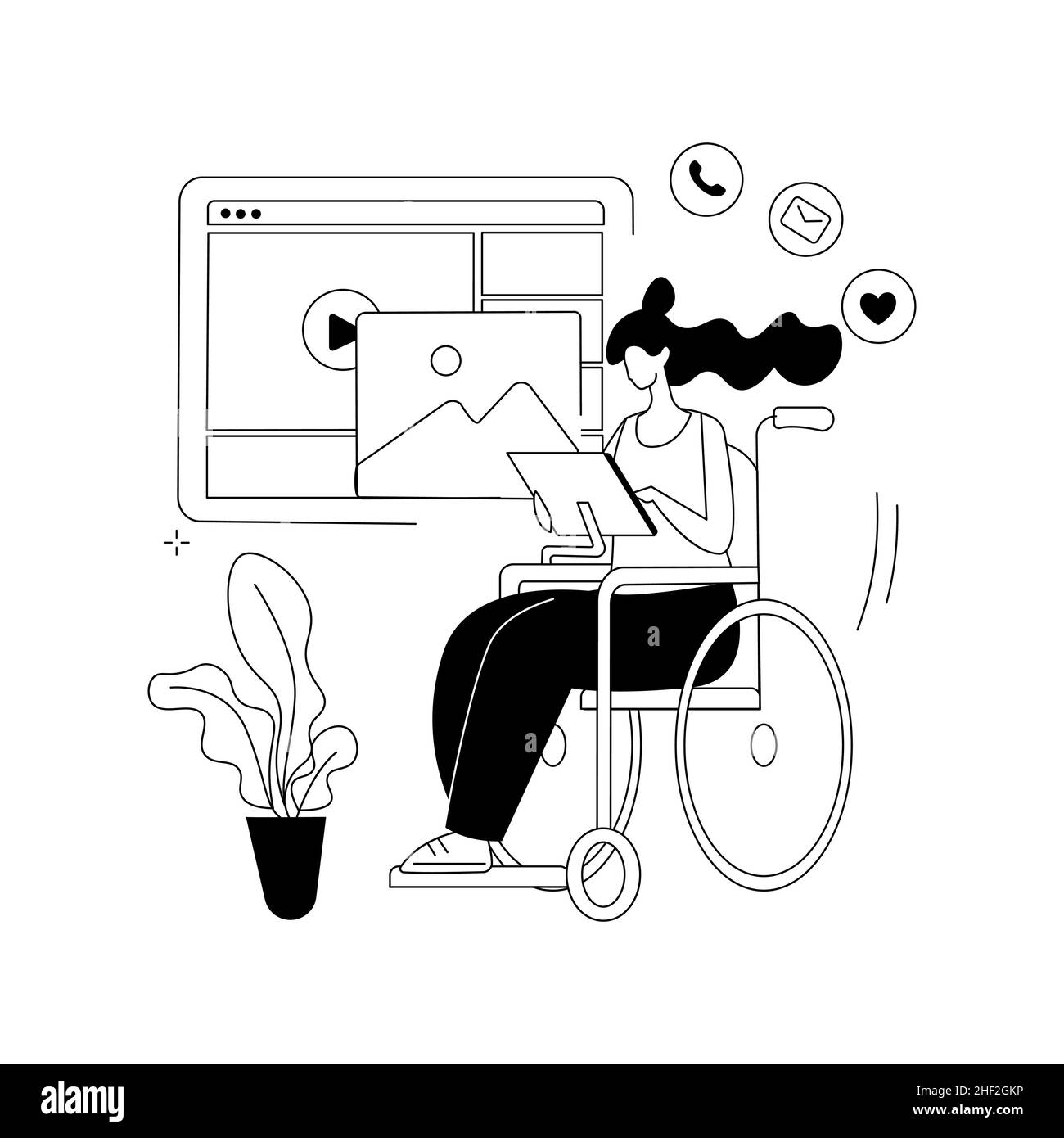 Assistive technology abstract concept vector illustration Stock Vector ...