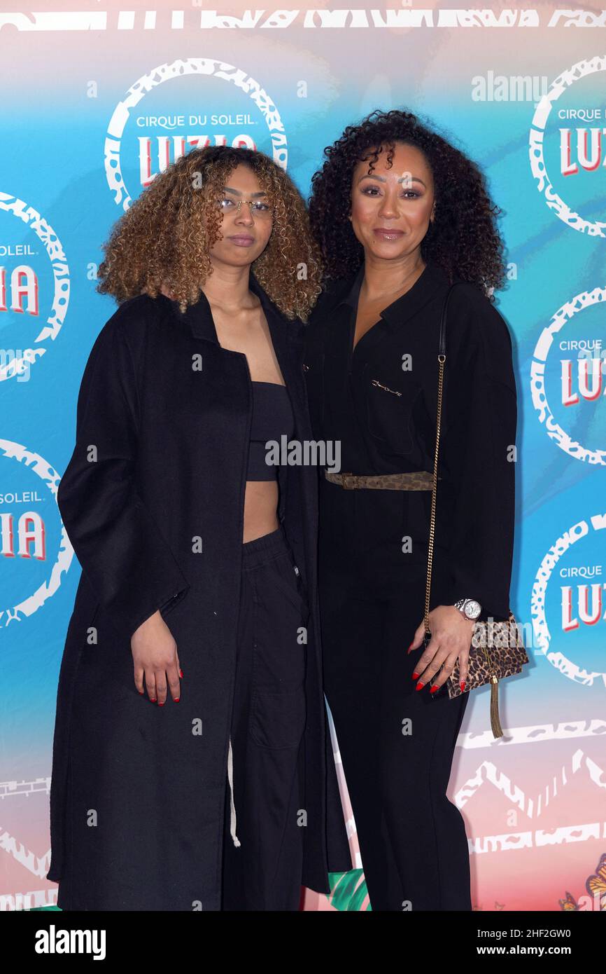 Spice Girl Mel B Melanie Brown With Her Daughter Phoenix Arriving