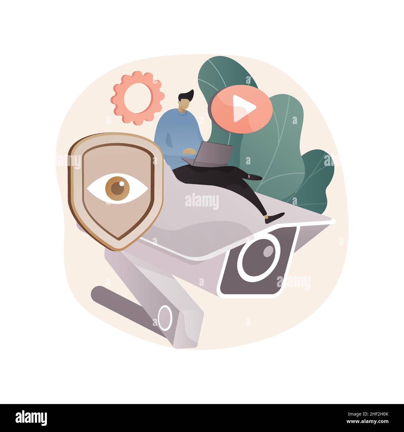 Video surveillance abstract concept vector illustration Stock Vector ...