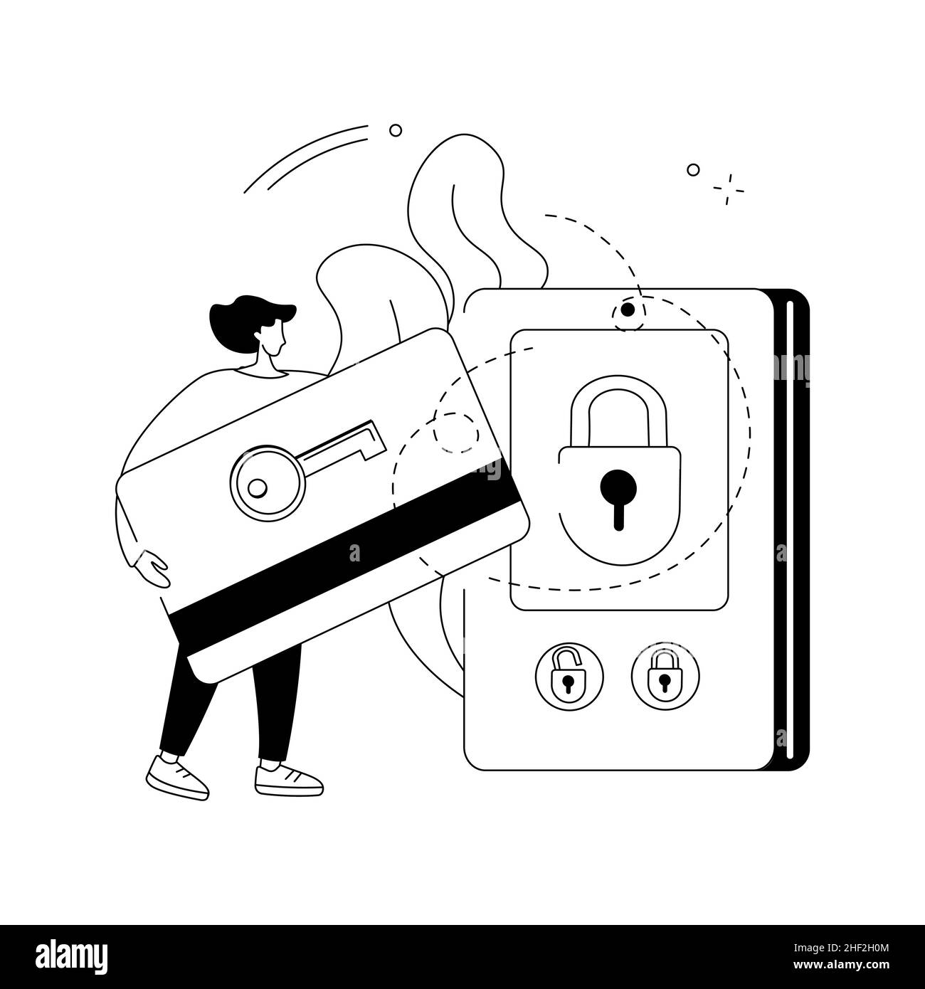 Security access card abstract concept vector illustration Stock Vector ...