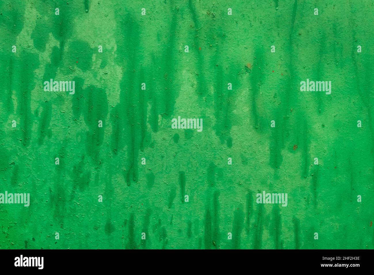 Water smudges dirty weathered green background old with paint worn ...