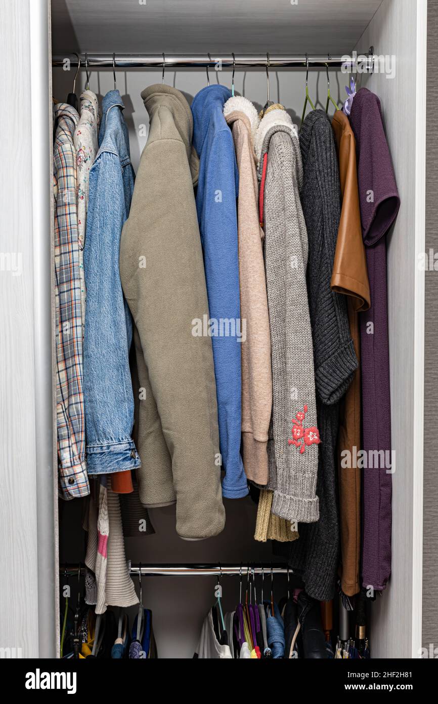 Wool jumper on a hanger hi-res stock photography and images - Alamy