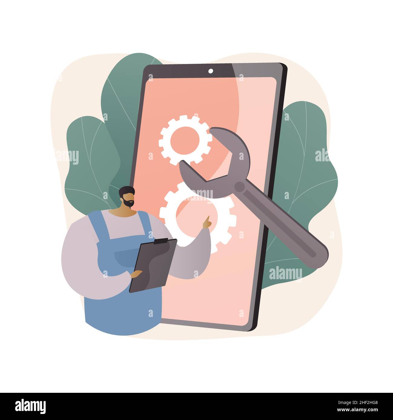 Mobile device repair abstract concept vector illustration Stock Vector ...