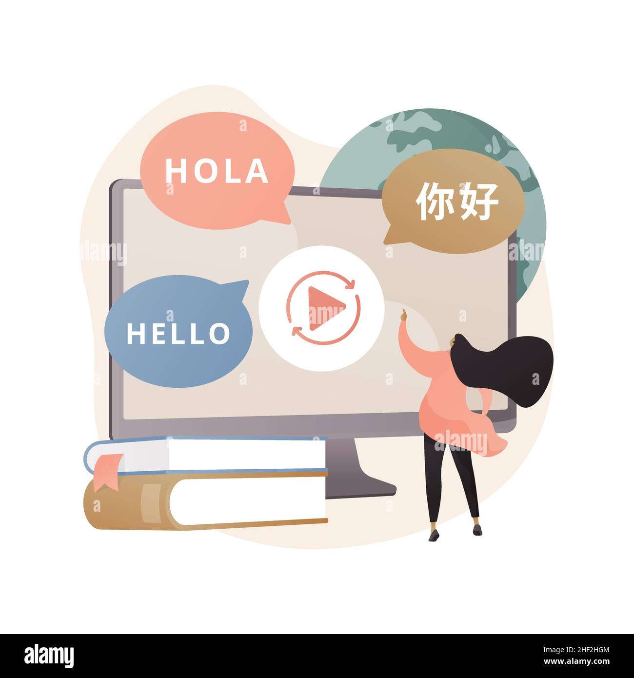 Language translation abstract concept vector illustration Stock Vector ...