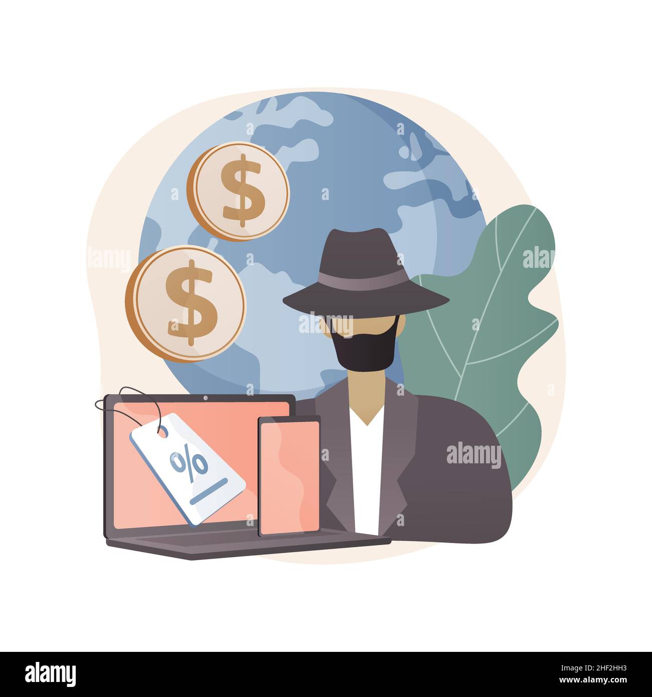 Gray market abstract concept vector illustration Stock Vector Image ...