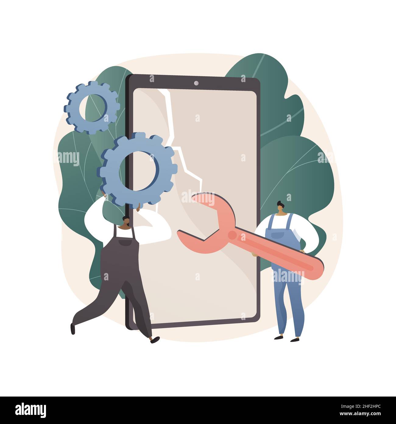 Smartphone repair abstract concept vector illustration Stock Vector ...