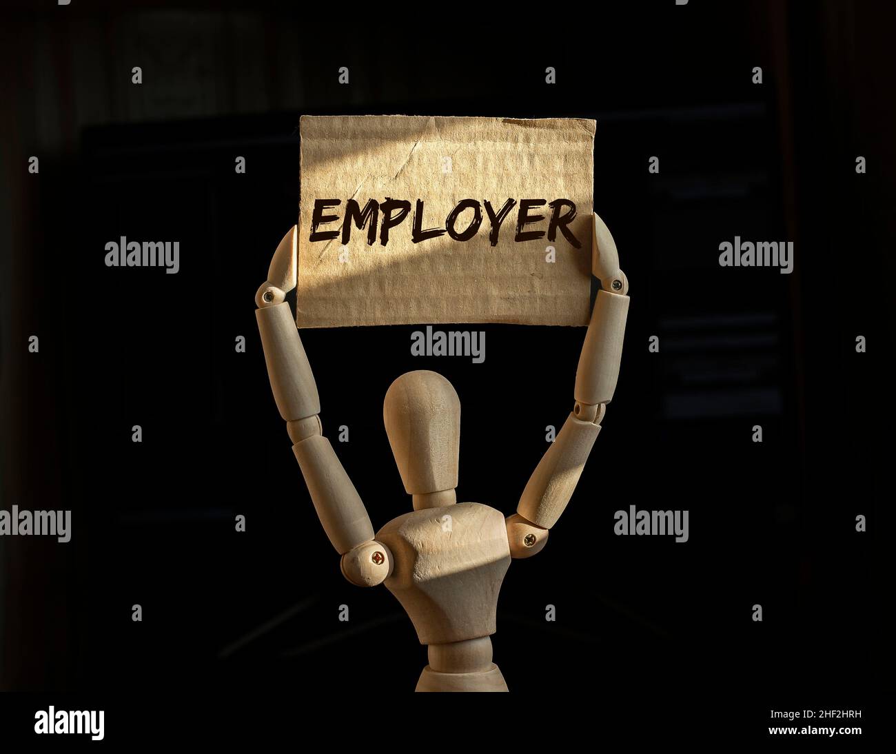 Employer word on paper. White-collar worker concept Stock Photo - Alamy
