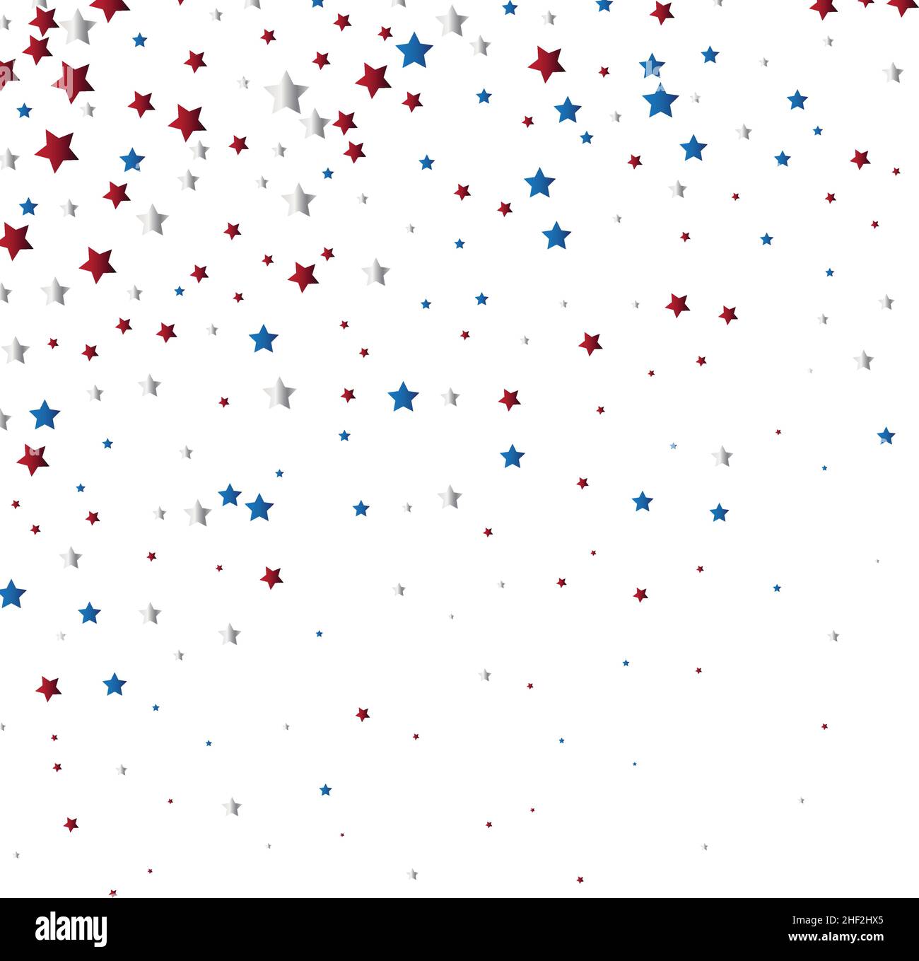 Red White And Blue Stars Border