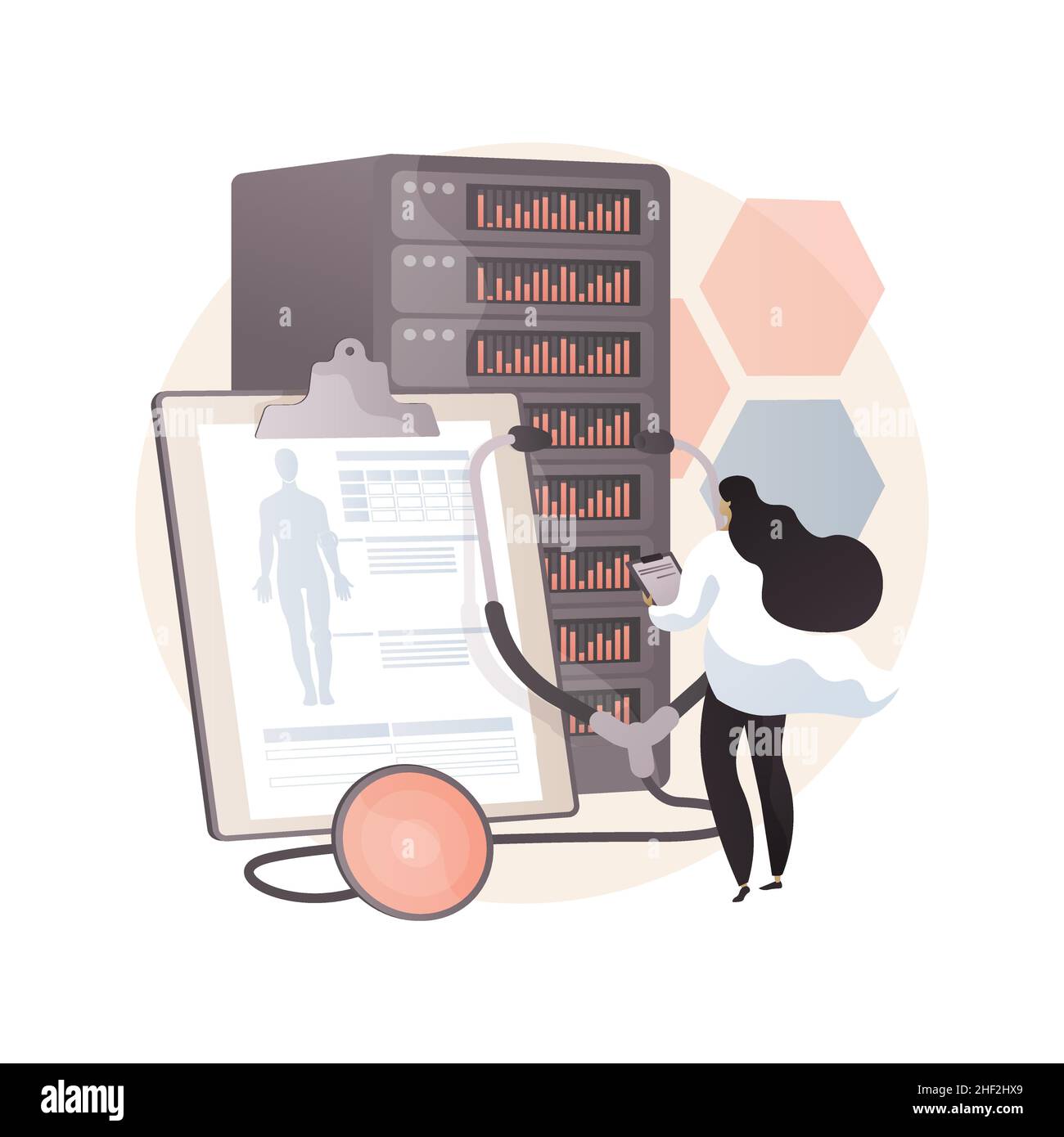 Big data in healthcare abstract concept vector illustration Stock ...
