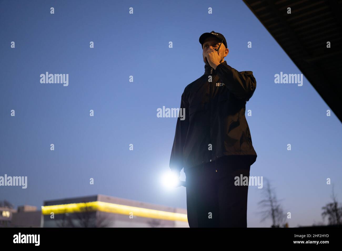 Security night guard at perimeter hi-res stock photography and images ...