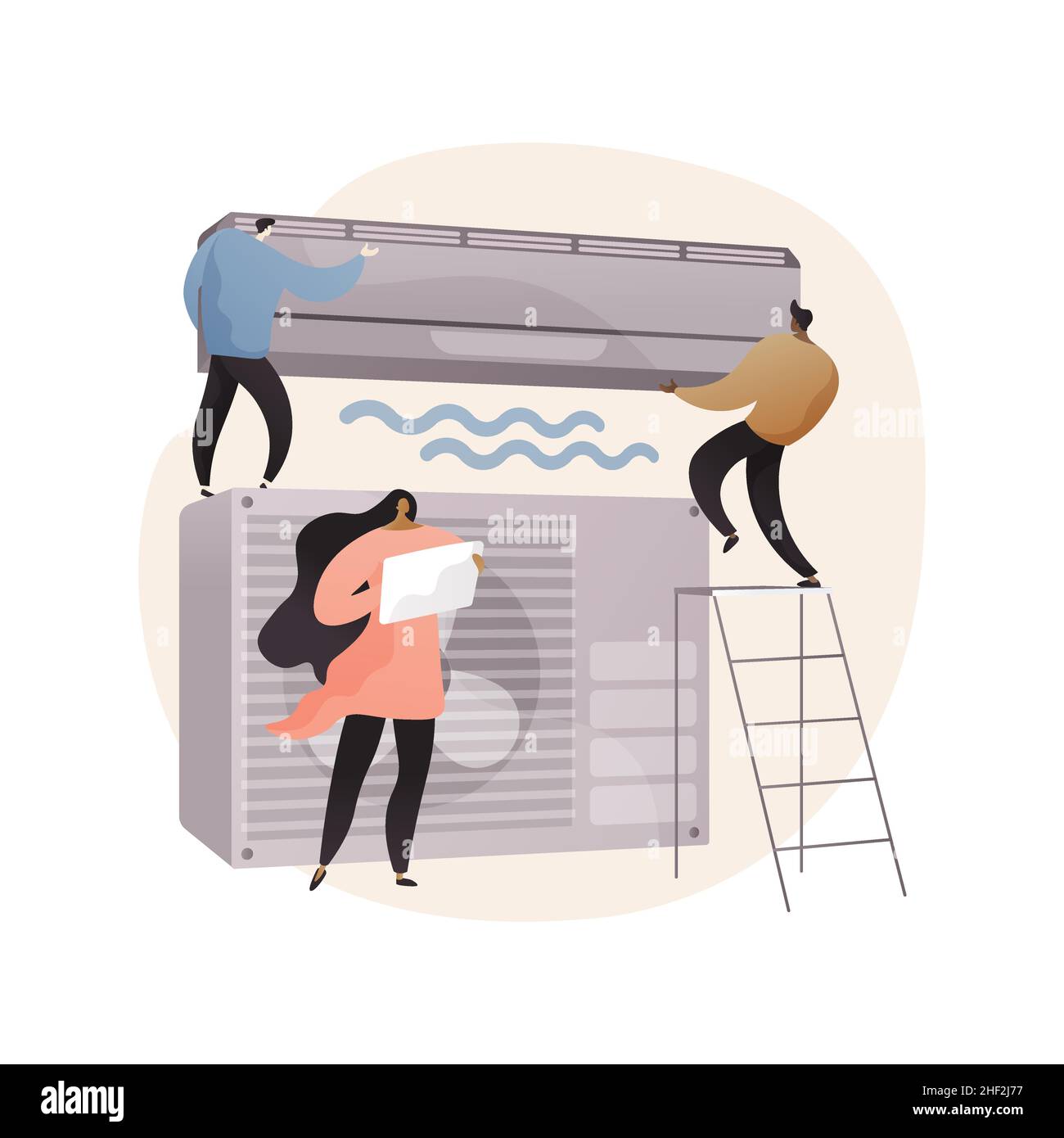Air conditioning abstract concept vector illustration Stock Vector ...
