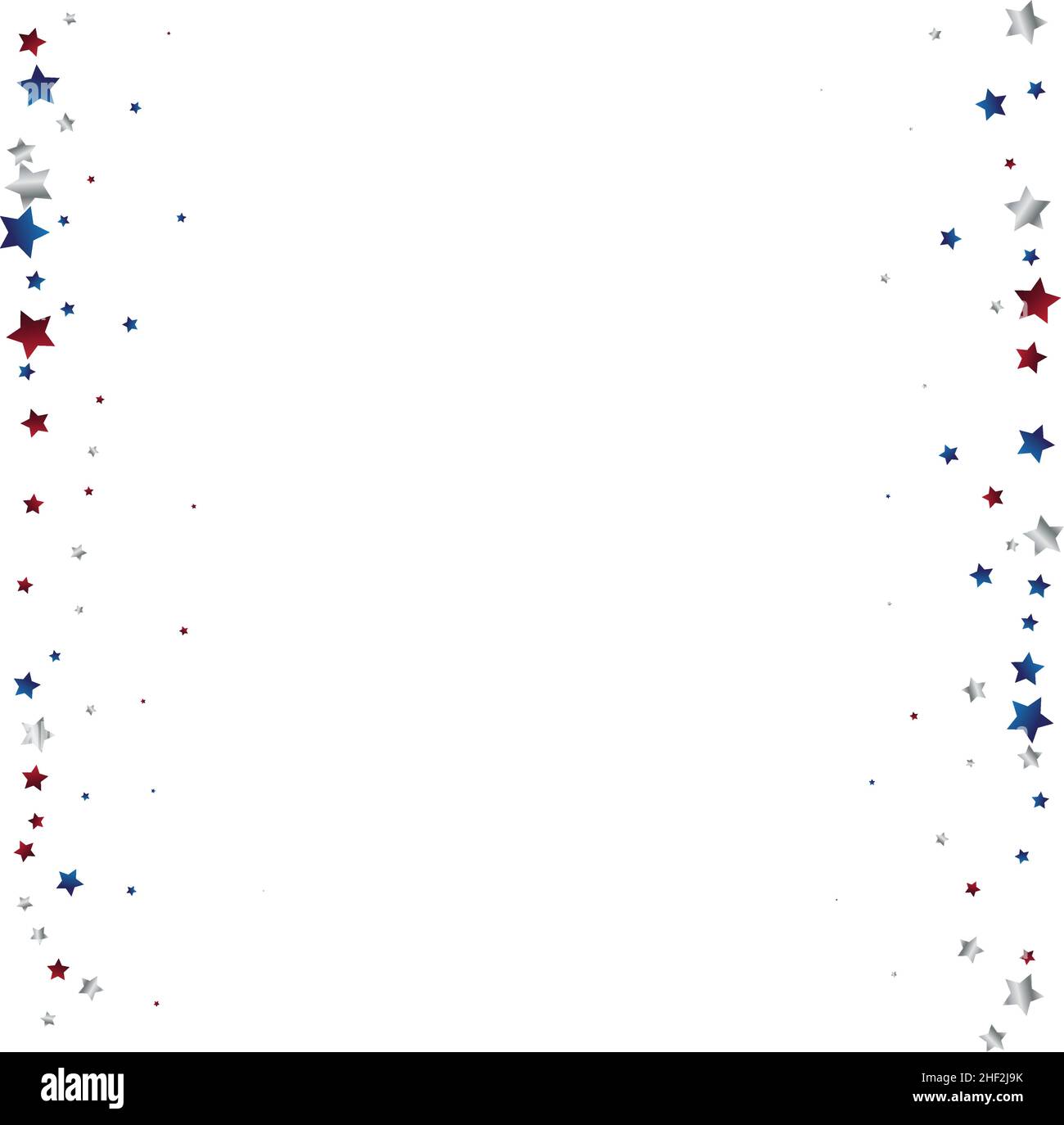 Red White And Blue Stars Border