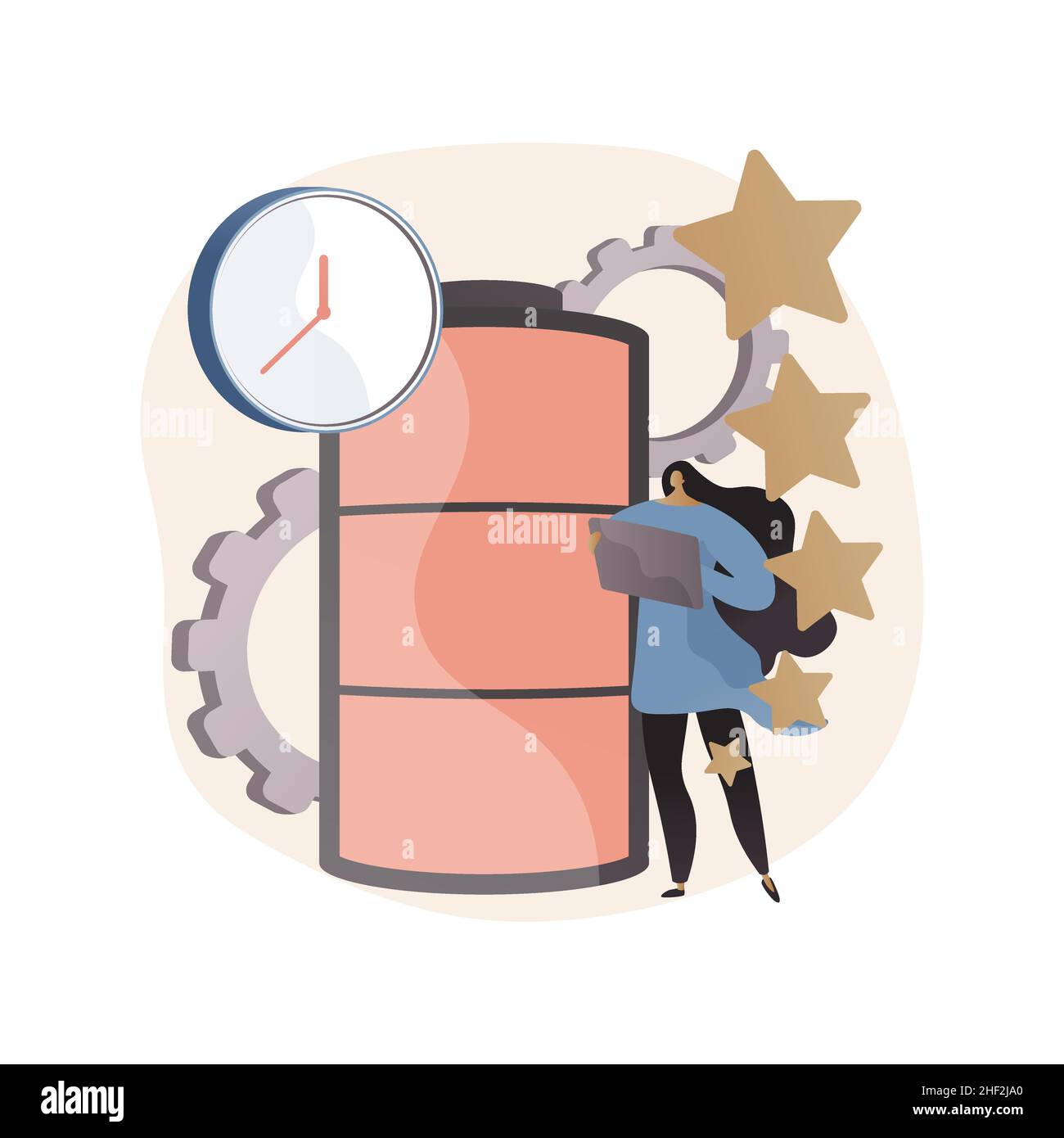 Battery runtime abstract concept vector illustration Stock Vector Image ...