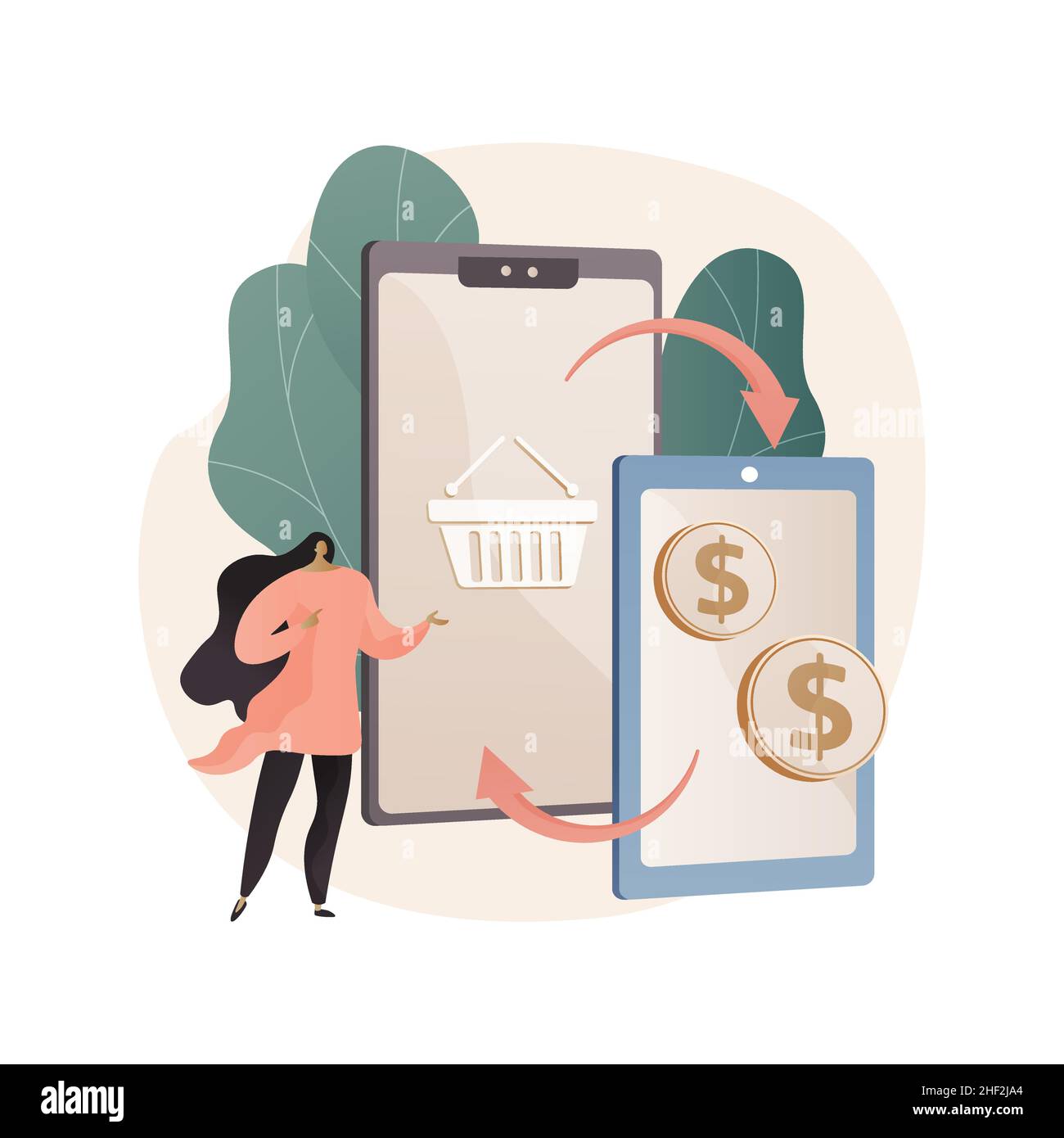Mobile device trade-in abstract concept vector illustration Stock ...