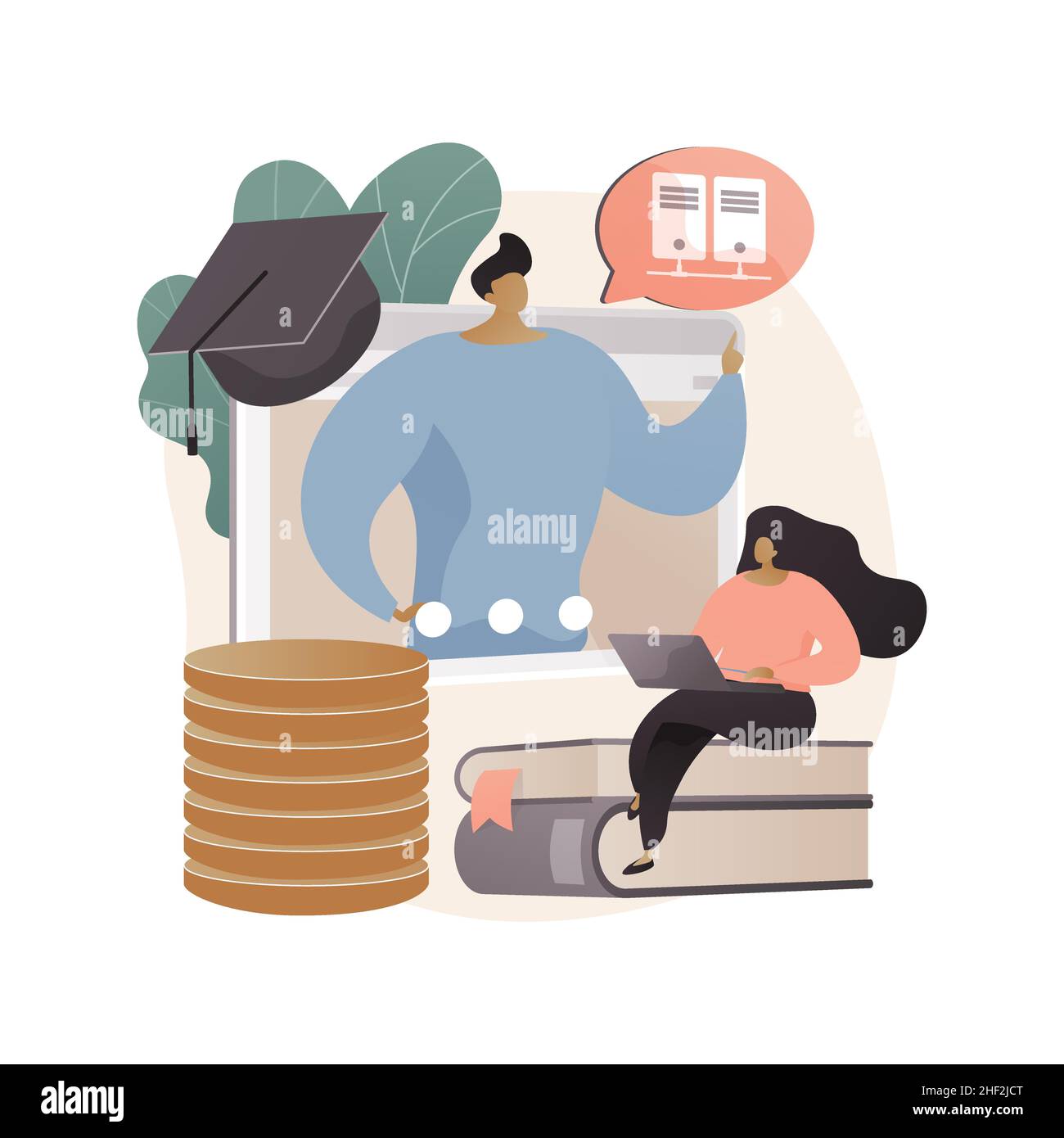 Online big data courses abstract concept vector illustration Stock ...