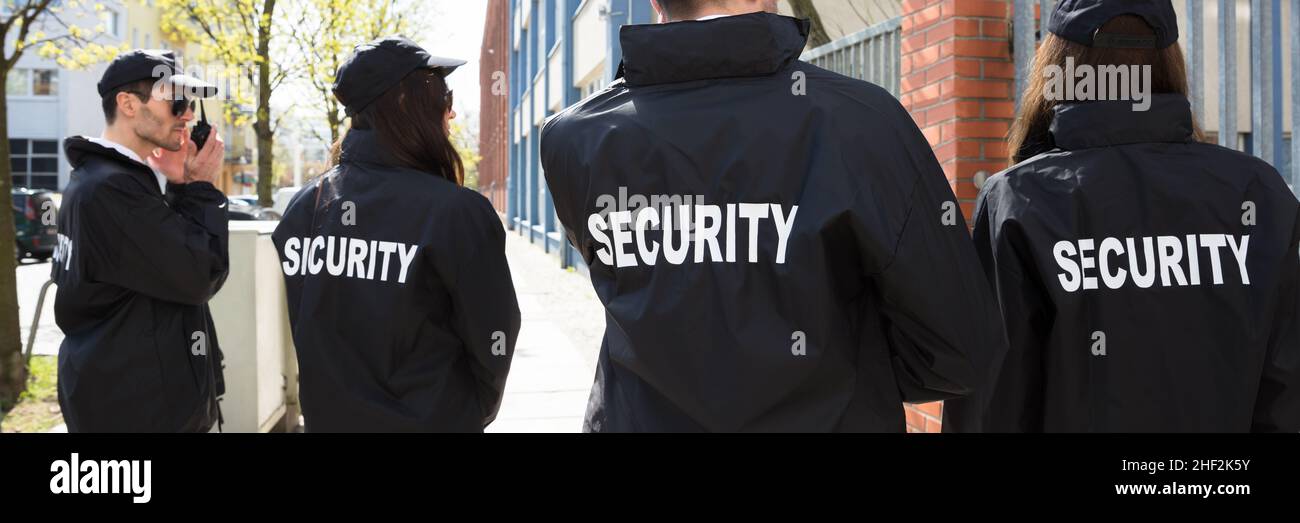 Security Guard Group Event Service. Bodyguard Officer Outside Stock ...