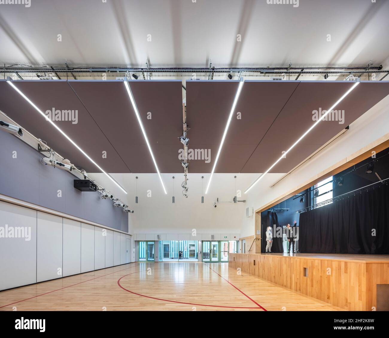 School Assembly hall with stage. Brentwood Prep School, Brentwood ...