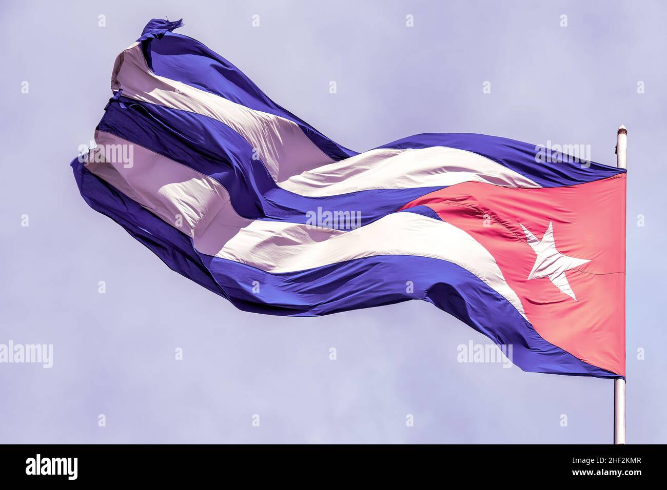Cuban National Flag Stock Photo - Alamy