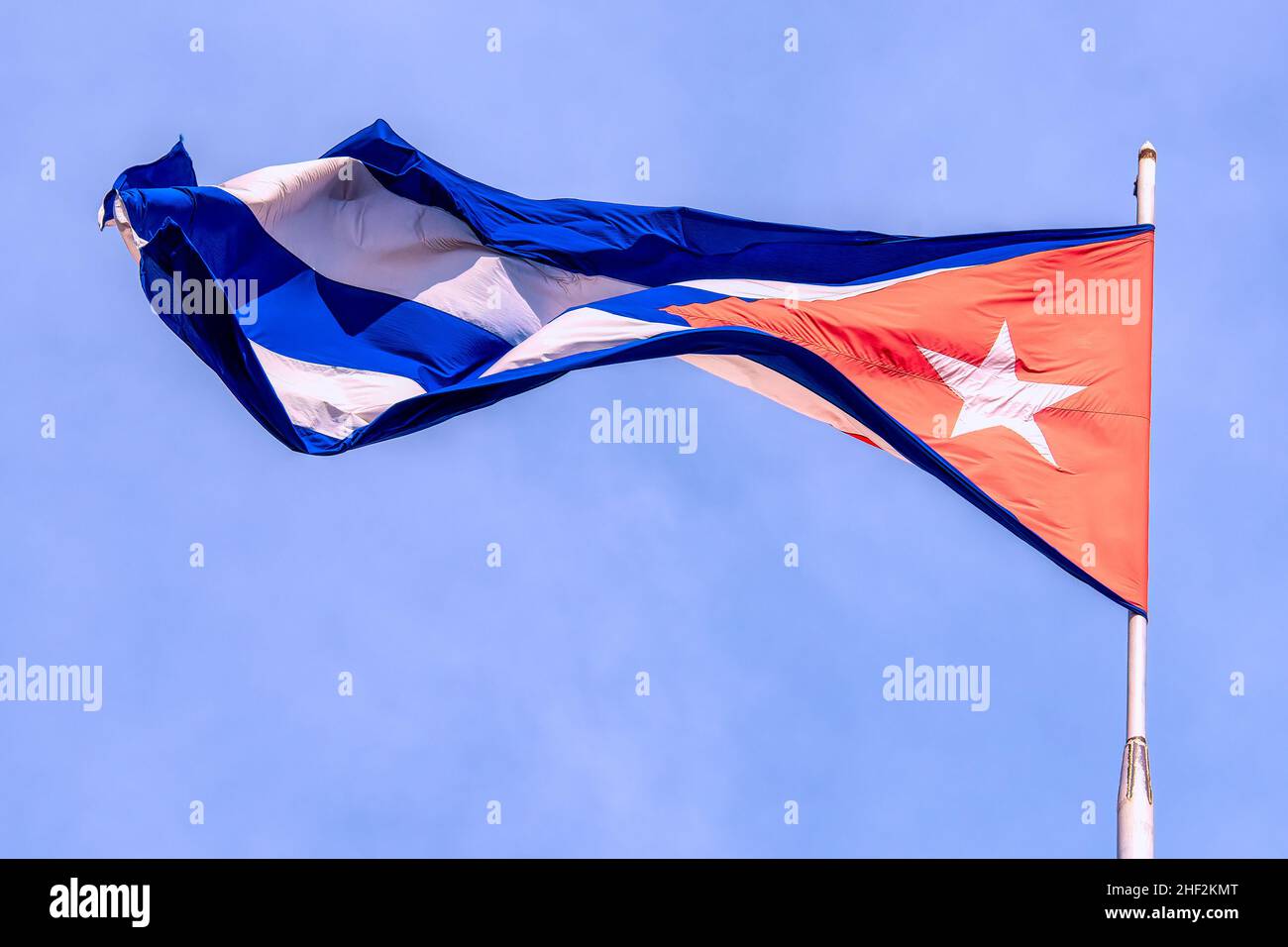Cuban National Flag Stock Photo - Alamy