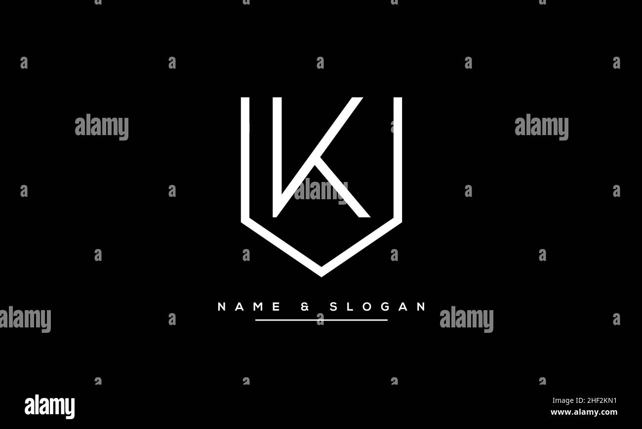 Modern abstract letter KV, VK logo design. Minimal KV, VK initial based icon vector Stock Vector ...