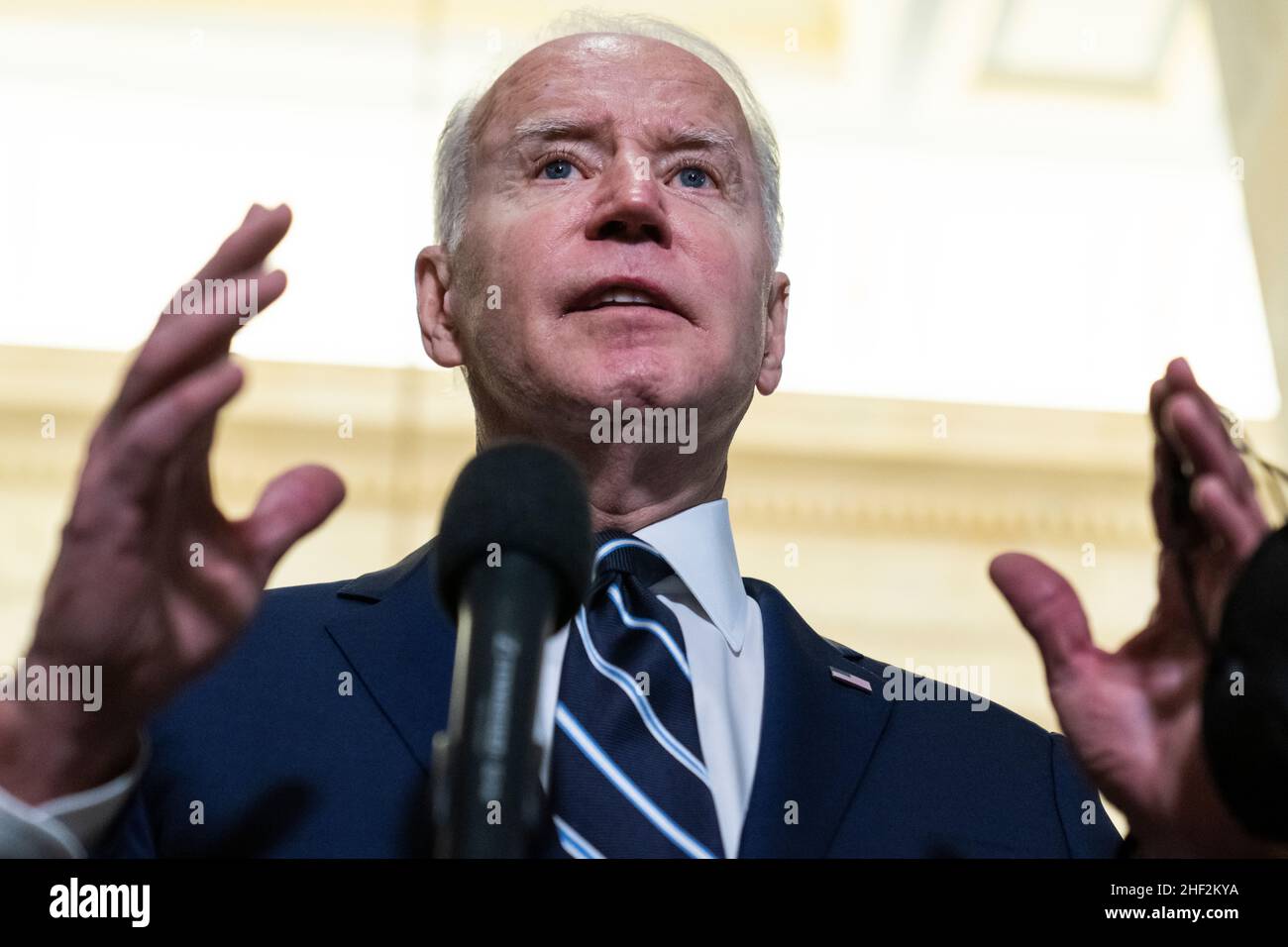 UNITED STATES - JANUARY 13: President Joe Biden speaks to the media ...