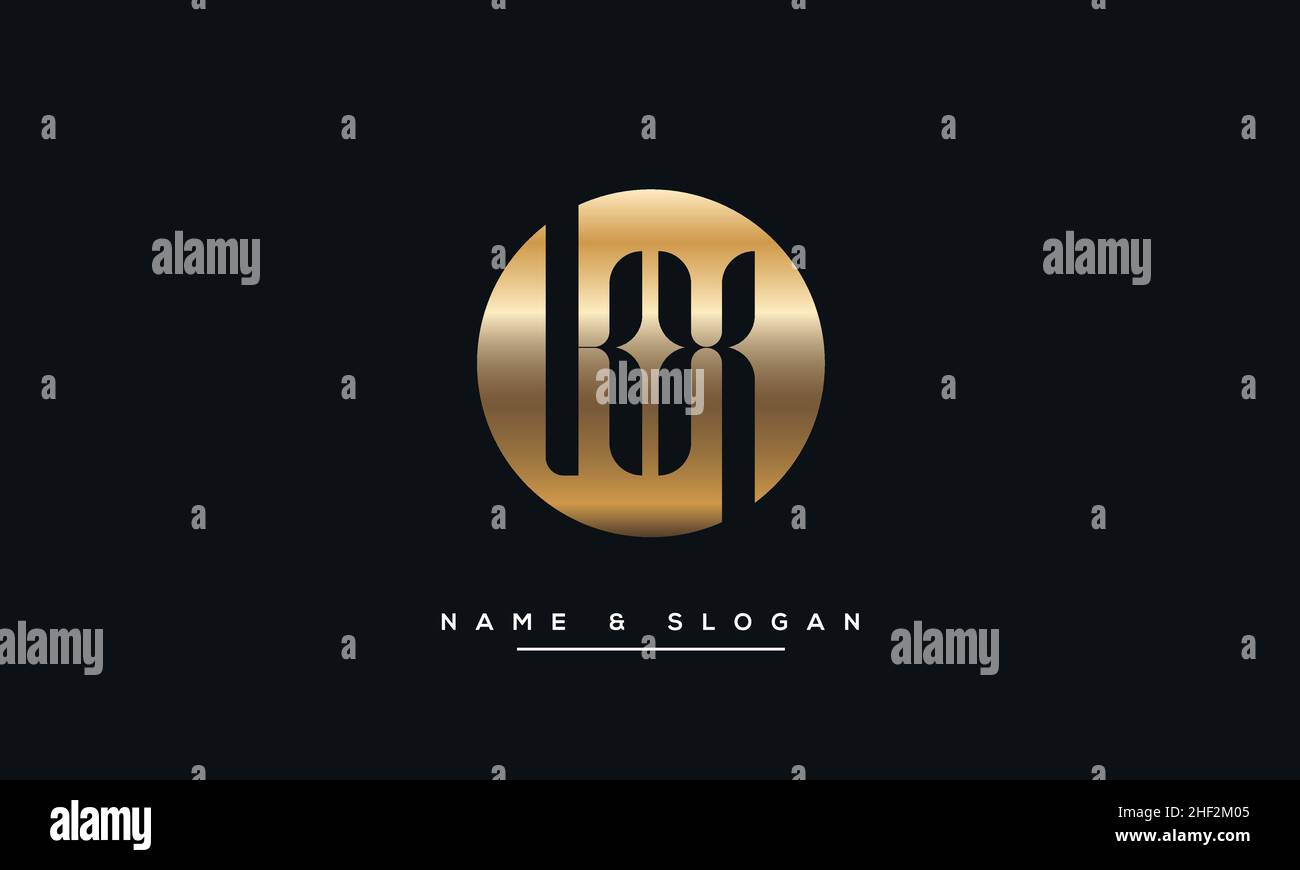 Modern abstract letter KX, XK logo design. Minimal KX, XK initial based ...