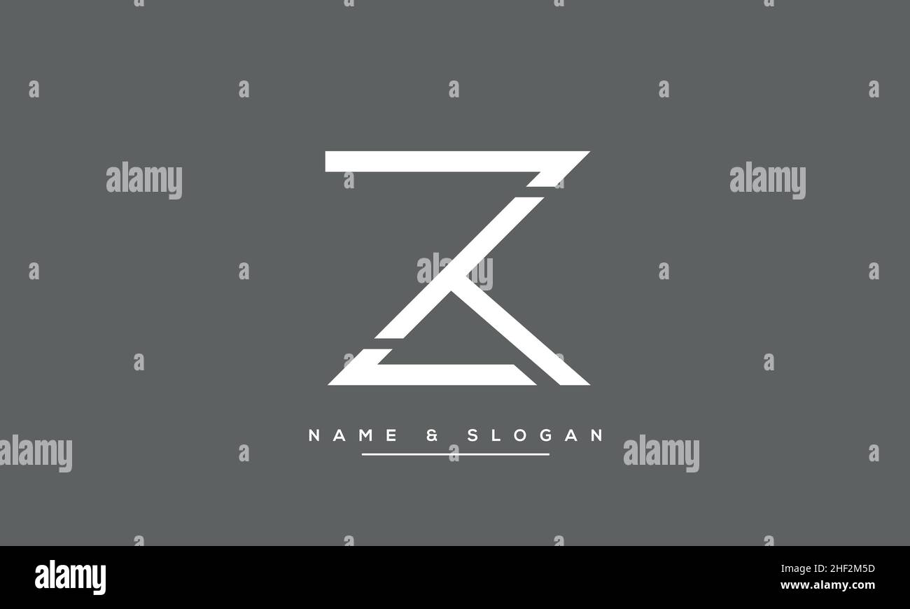 Modern abstract letter KZ, ZK logo design. Minimal KZ, ZK initial based ... Modern abstract letter KZ, ZK logo design. Minimal KZ, ZK initial based ...