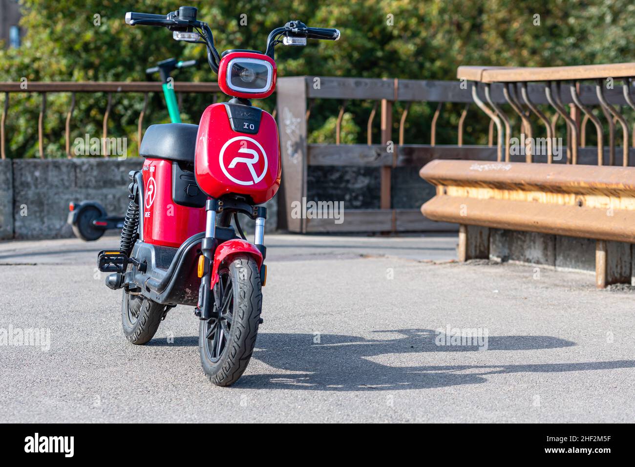 Riga, Latvia - September 30, 2020: sharing and rental service RIDE ...