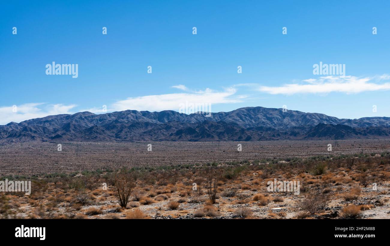 Desert landscape - a desolate stretch of Colorado desert in southern ...