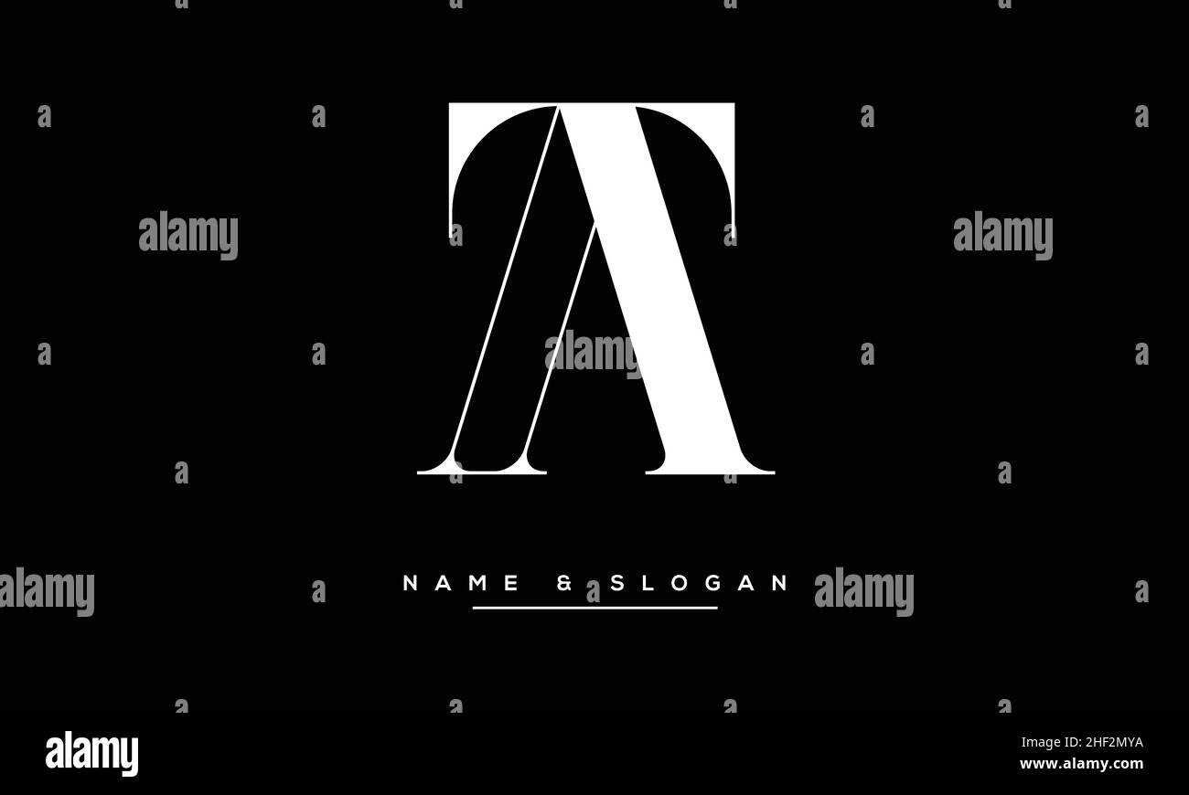 TA, AT Abstract Letters Logo Monogram Stock Vector Image & Art - Alamy