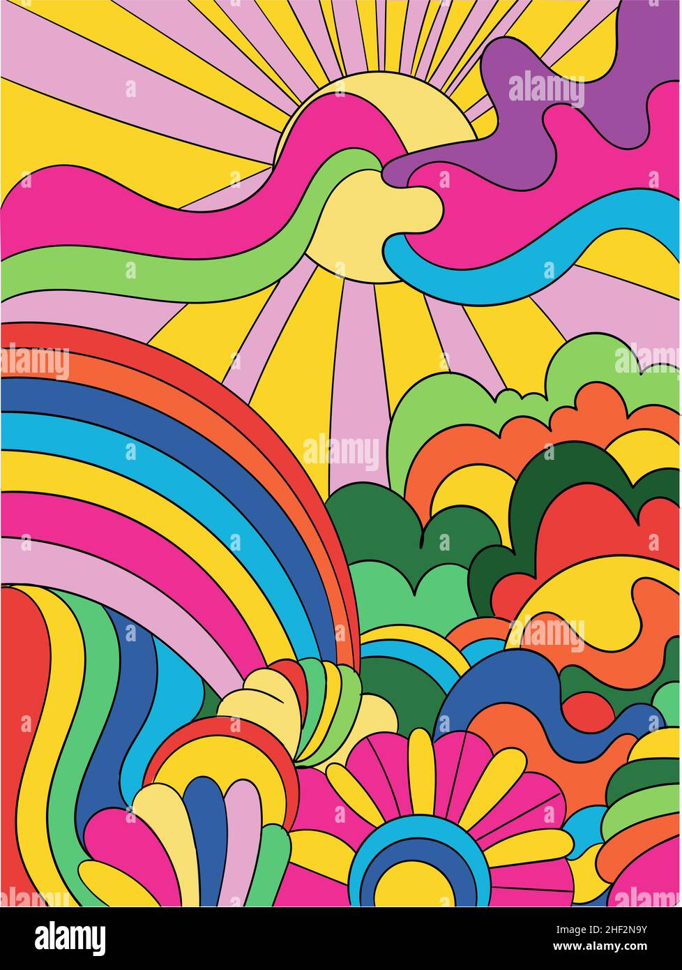 Psychedelic Sky Vector