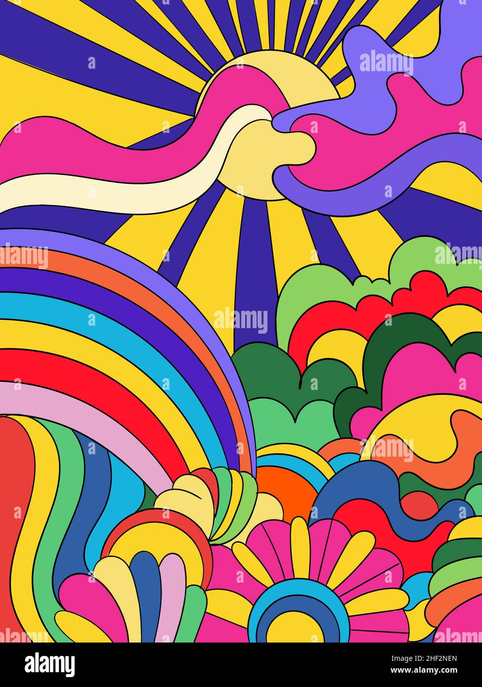 1960s psychedelic art hi-res stock photography and images - Alamy