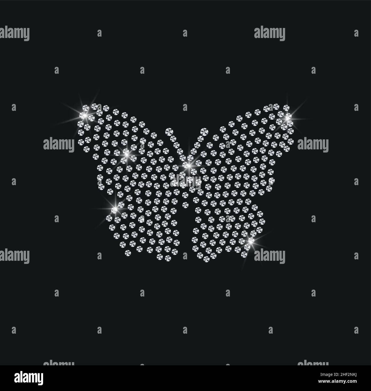 Beautiful diamond butterfly, vector illustration eps Stock Vector Image ...