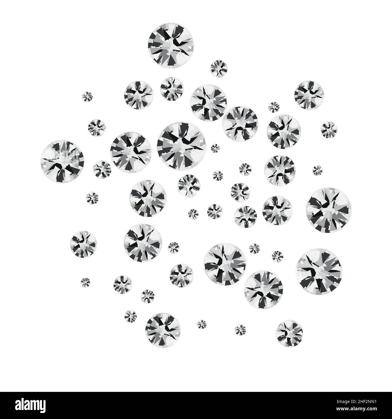 Falling Diamonds White Background