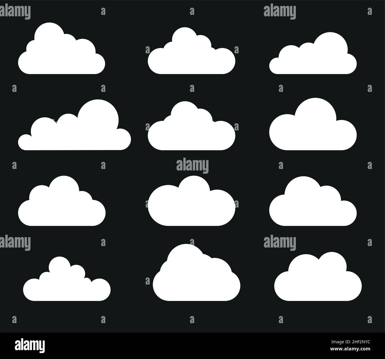 Vector illustration of clouds collection eps Stock Vector Image & Art ...