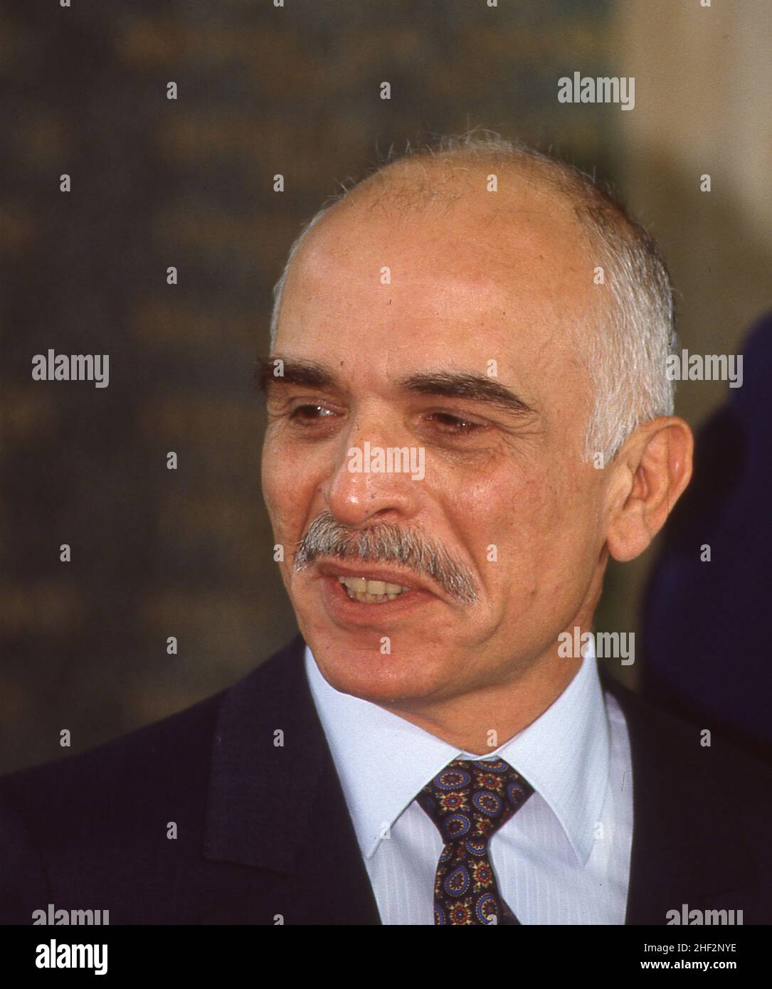 King Hussein of Jordan Photograph by Dennis Brack Stock Photo - Alamy