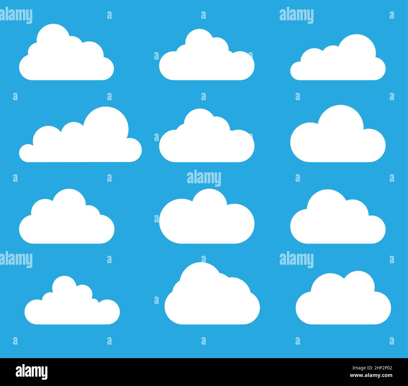 Vector illustration of clouds collection eps Stock Vector Image & Art ...