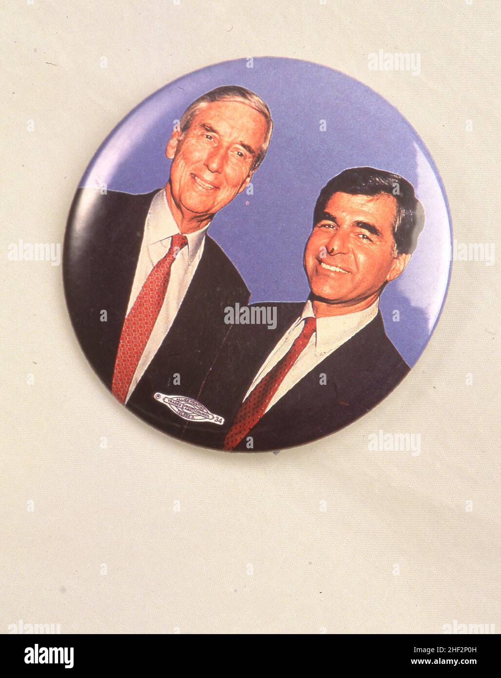 Houston, Texas USA 1988: Michael Dukakis, r, and Sen. Lloyd Bentsen ...