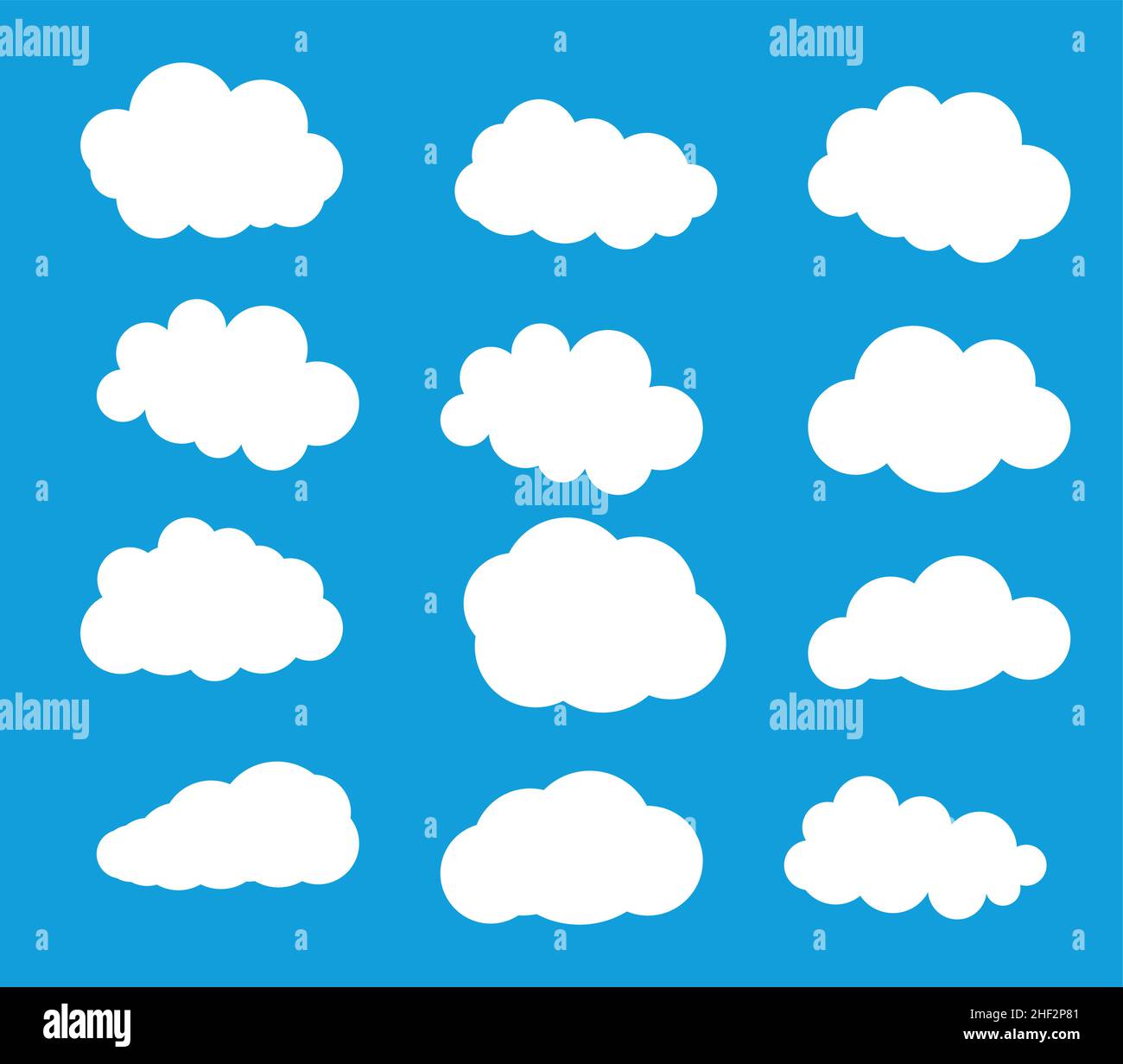 Vector illustration of clouds collection eps Stock Vector Image & Art ...