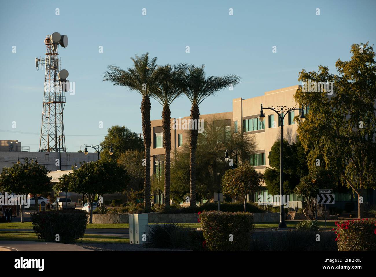 Sunset view of downtown Yuma, Arizona, USA Stock Photo - Alamy