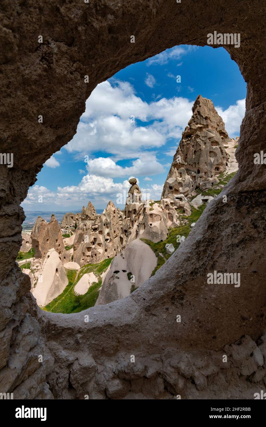 Uchisar Castle in Cappadocia, Nevsehir, Central Anatolia of Turkey ...