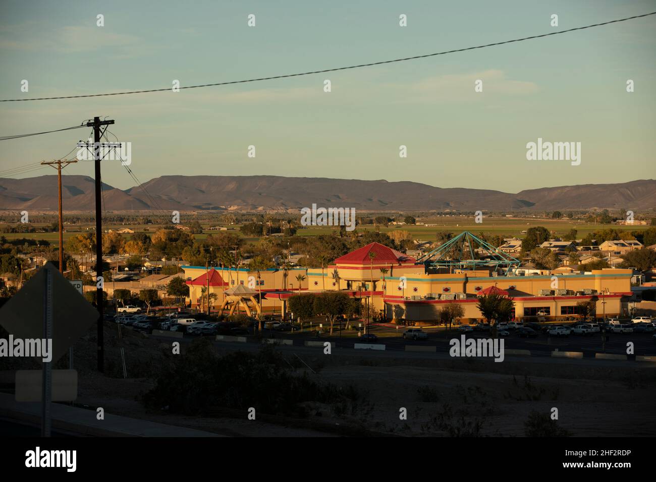 Sunset view of downtown Yuma, Arizona, USA Stock Photo - Alamy