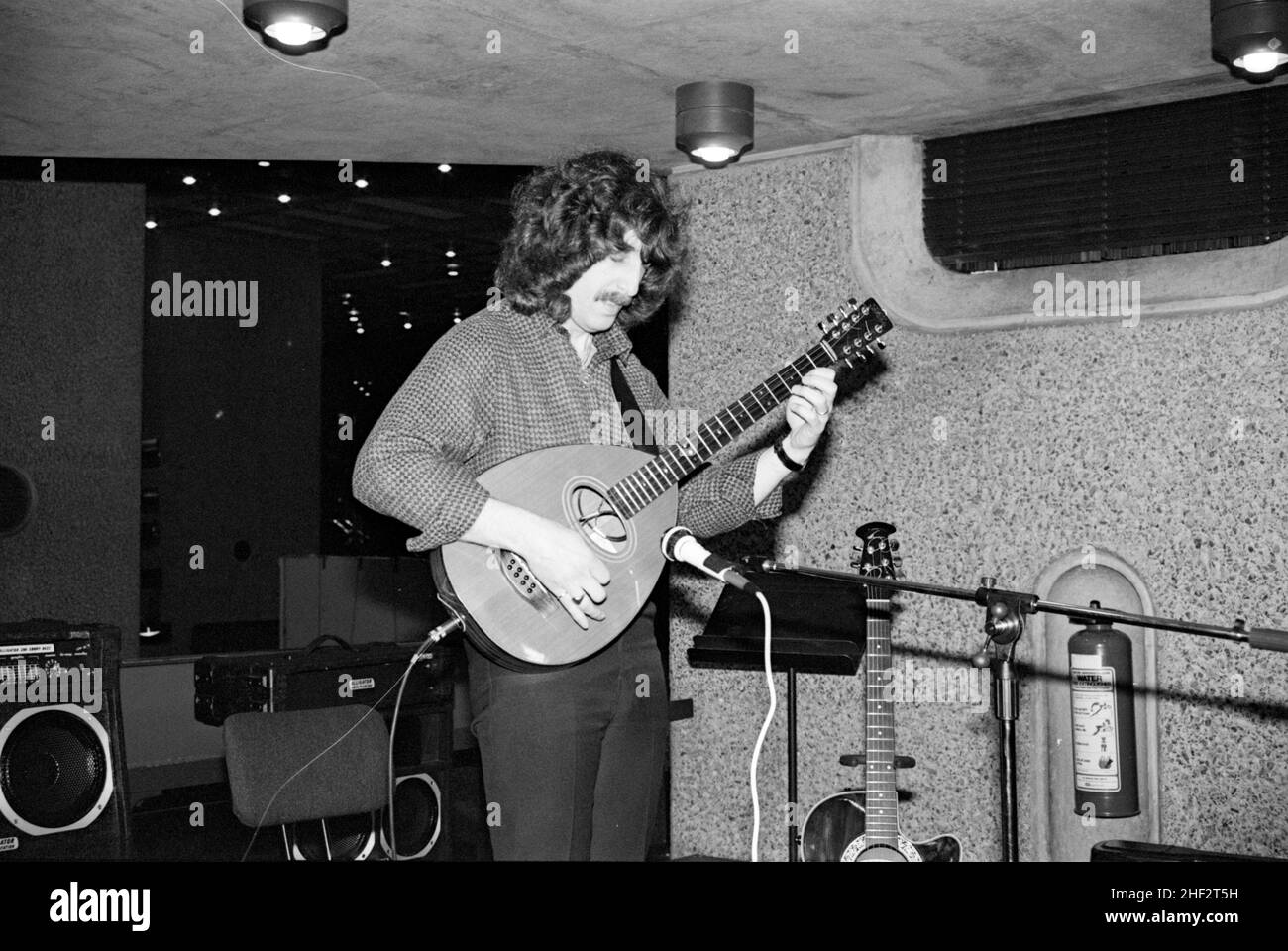 English musician Gordon Giltrap performing during a workshop at the ...