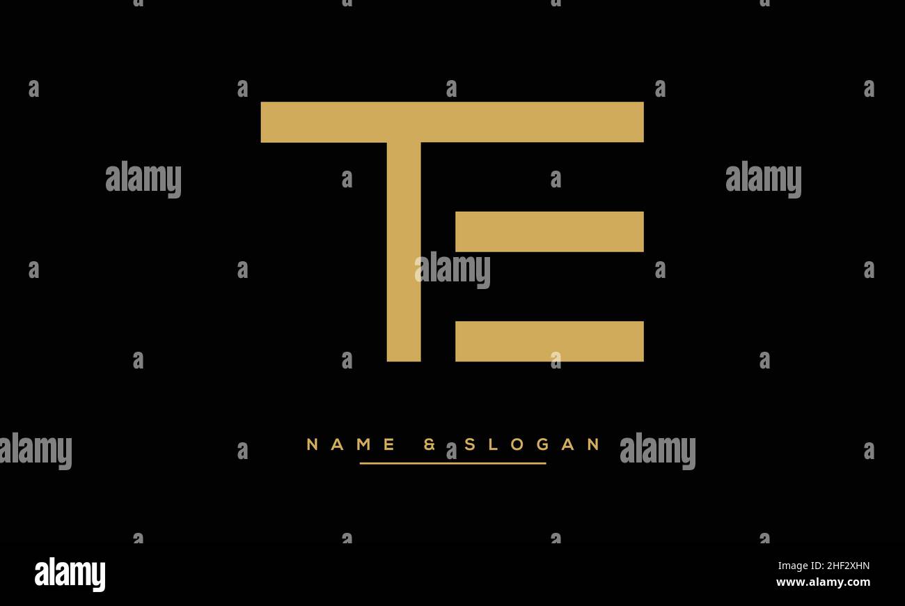 Te monogram Stock Vector Images - Alamy