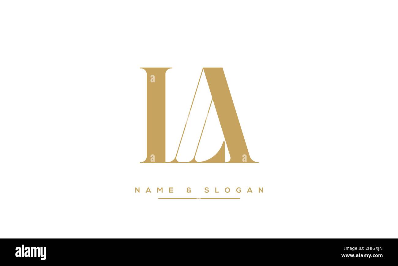 Modern abstract letter LA, AL logo design. Minimal LA, AL initial based ...