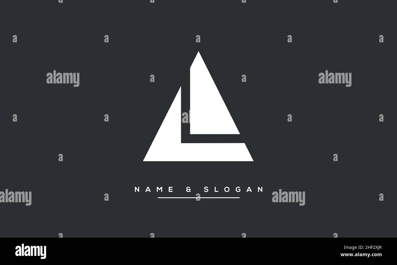 Modern abstract letter LA, AL logo design. Minimal LA, AL initial based ...