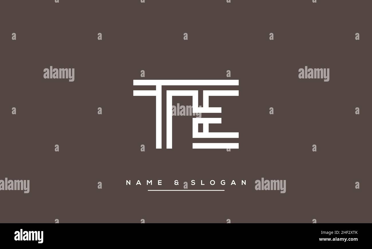 TE,ET Abstract Letters Logo Monogram Stock Vector Image & Art - Alamy