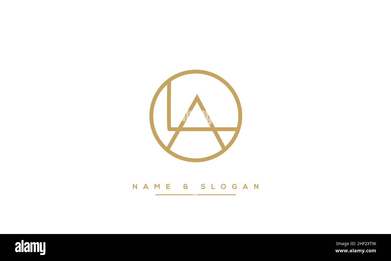Modern abstract letter LA, AL logo design. Minimal LA, AL initial based ...