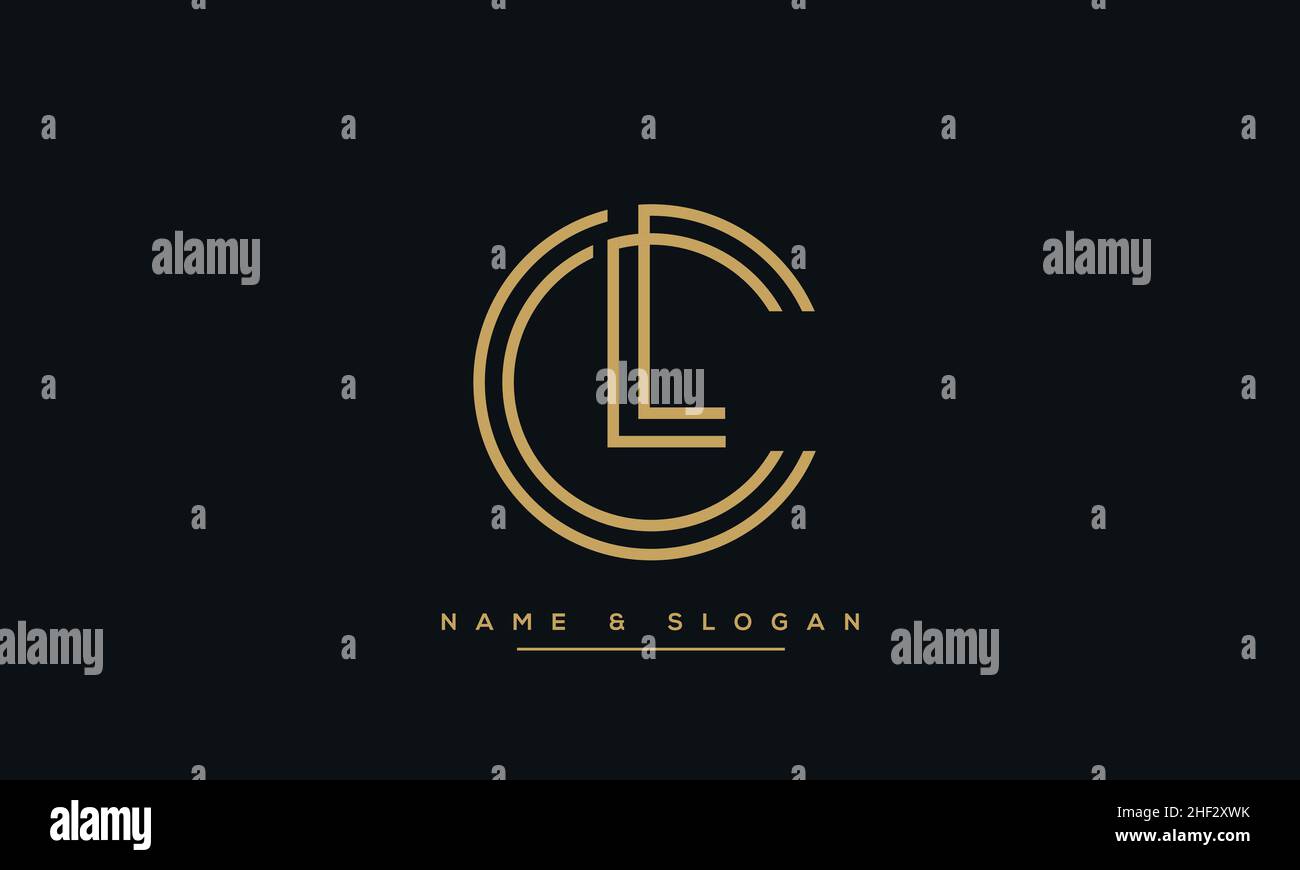Modern abstract letter LC, CL logo design. Minimal LC, CL initial based icon vector Stock Vector ...