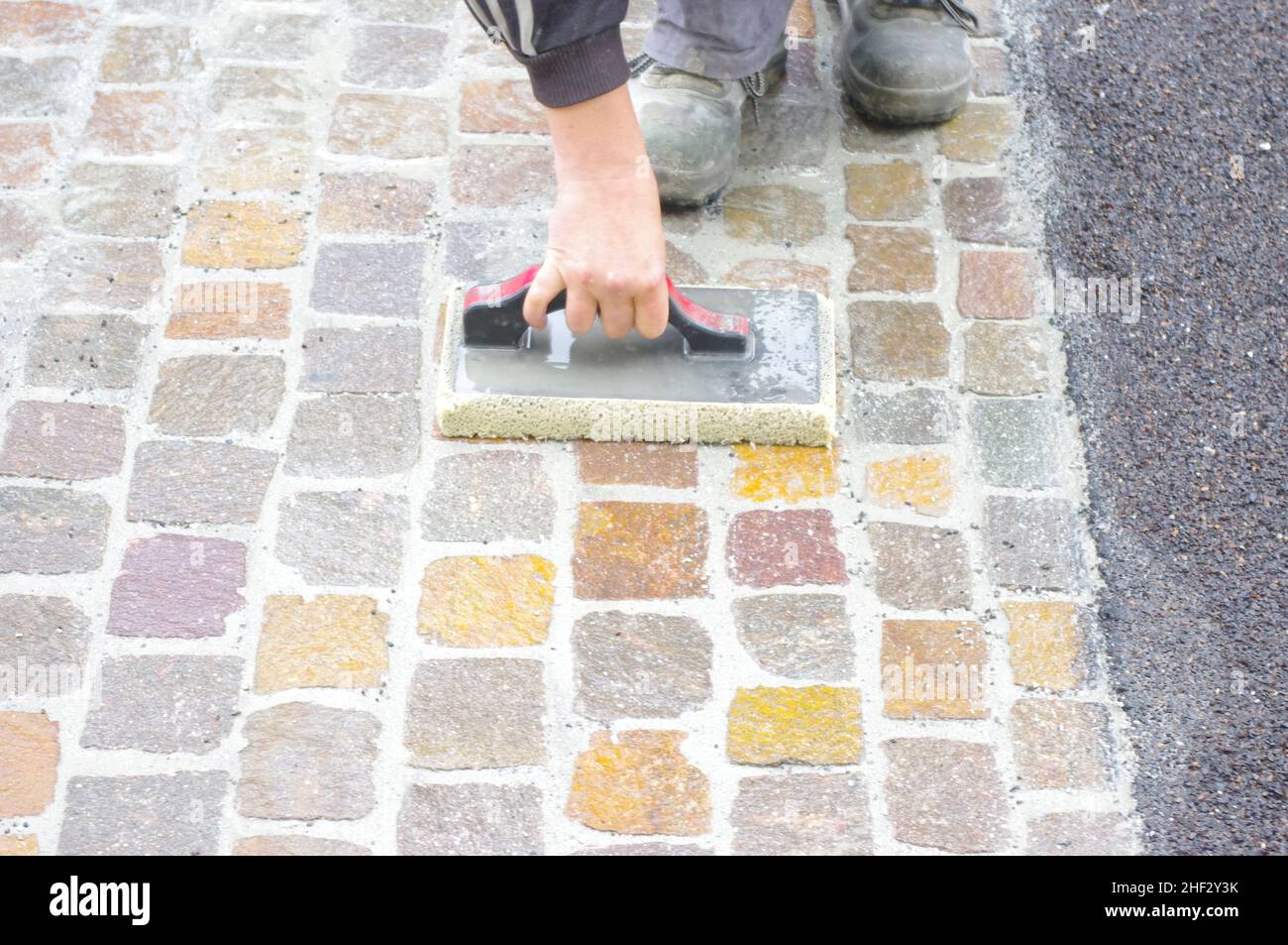 Cobblestone construction site hi-res stock photography and images - Alamy